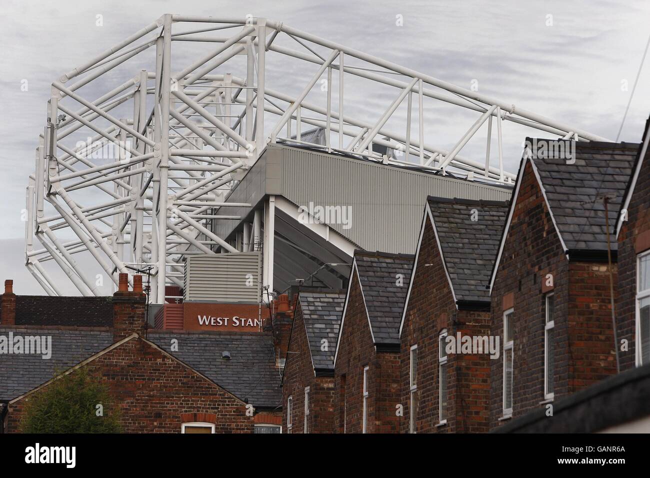 soccer - Old Trafford. A general view of the West Stand at Old Trafford ...