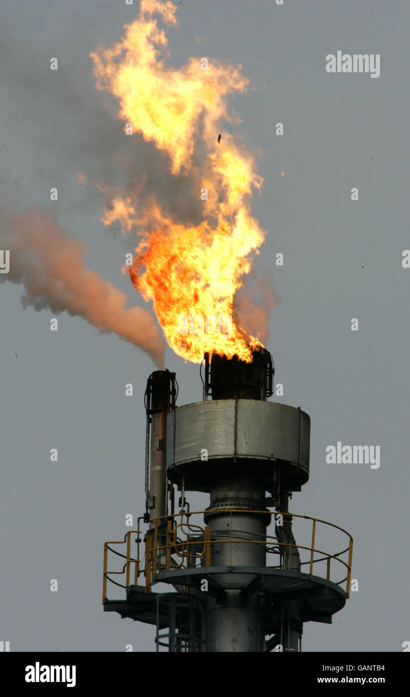 Oil refinery strike Stock Photo - Alamy