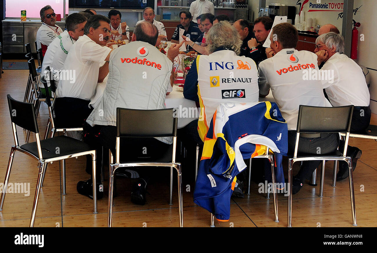 Formula one team principals hold meeting circuit catalunya catalunya ...