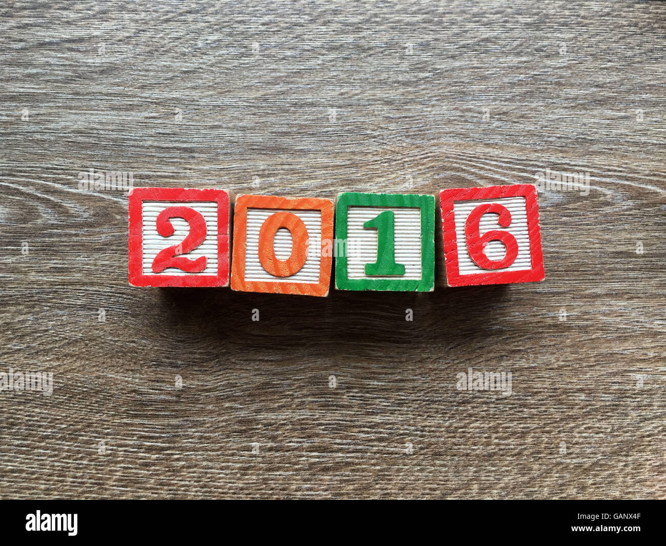 Year 2016 done with Wooden Block numbers Stock Photo - Alamy
