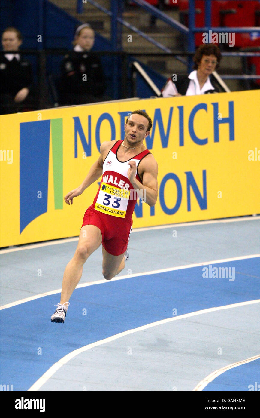 Jamie Baulch in the 400m heats in which he was disqualified for running ...