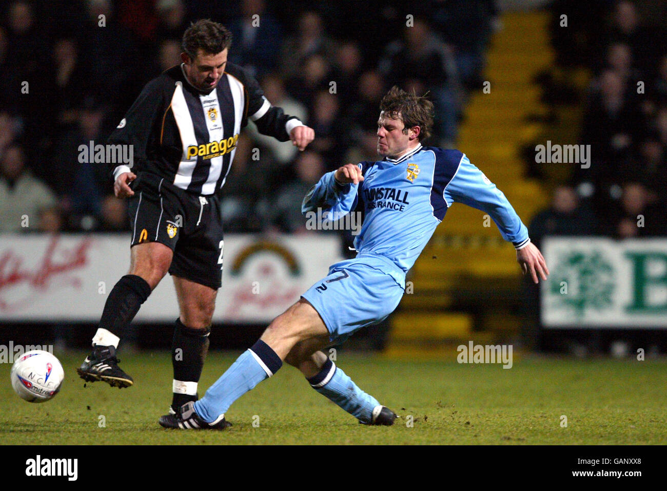 Notts County's Ian Baraclough (r) and Port Vale's Neil Brisco (l ...