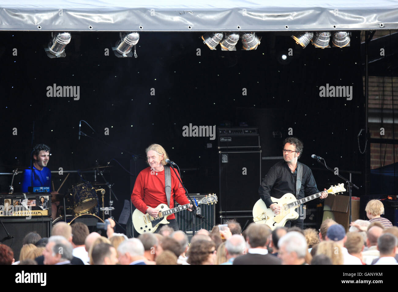 The Saw Doctors perform during a concert at the end of the Gold Cup ...