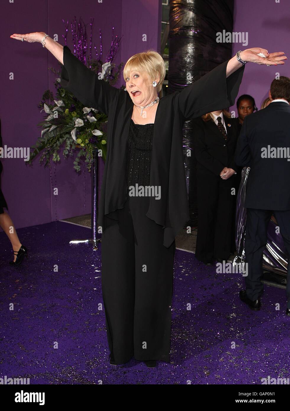 Liz dawn arrives british soap awards bbc television centre hi-res stock ...