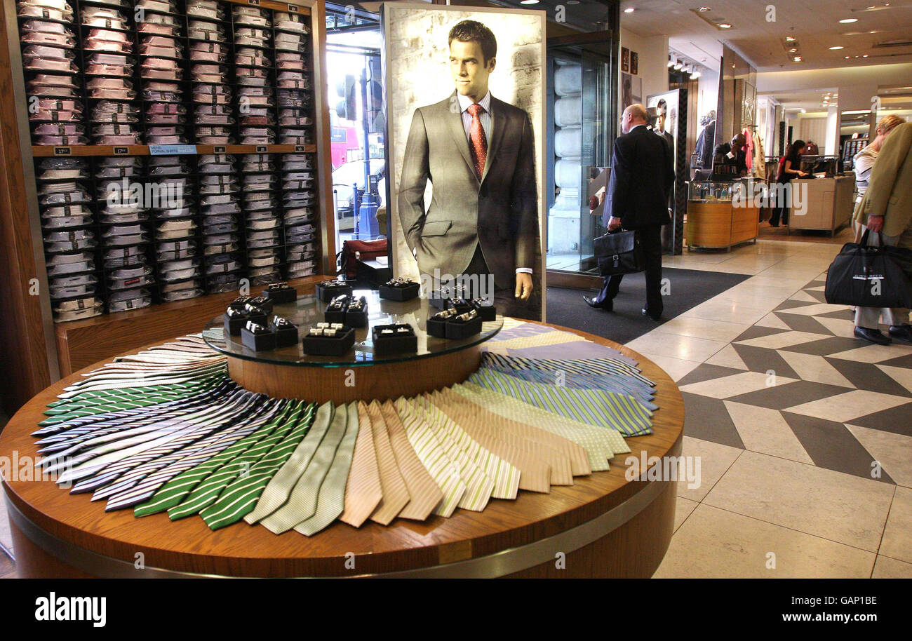 A general view inside Austin Reed on Regents Street, London. The ...