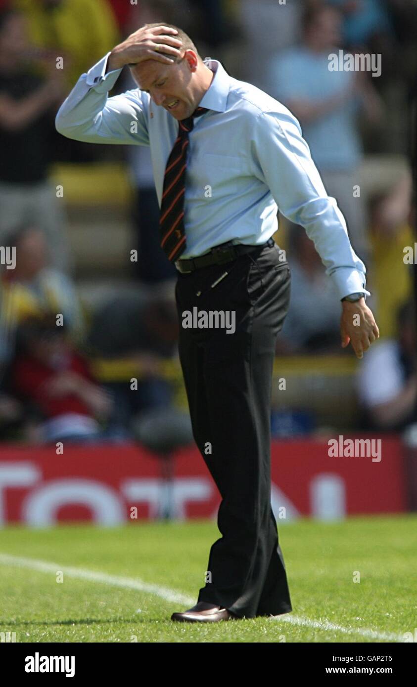 Watford manager adrian boothroyd looks frustraited on the touchline hi ...