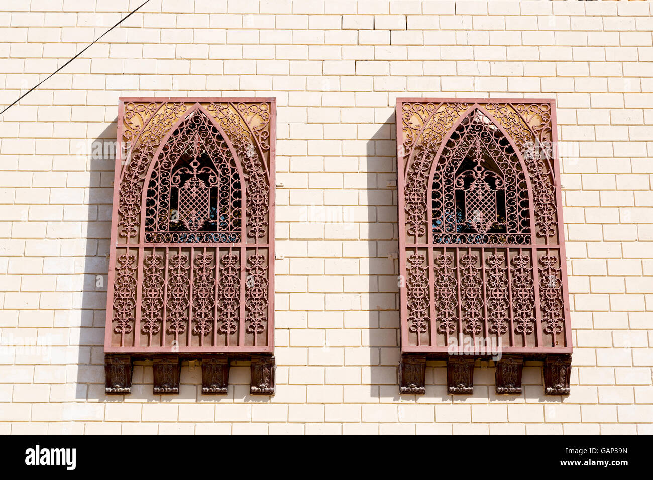 in oman the old ornate window for the mosque Stock Photo - Alamy