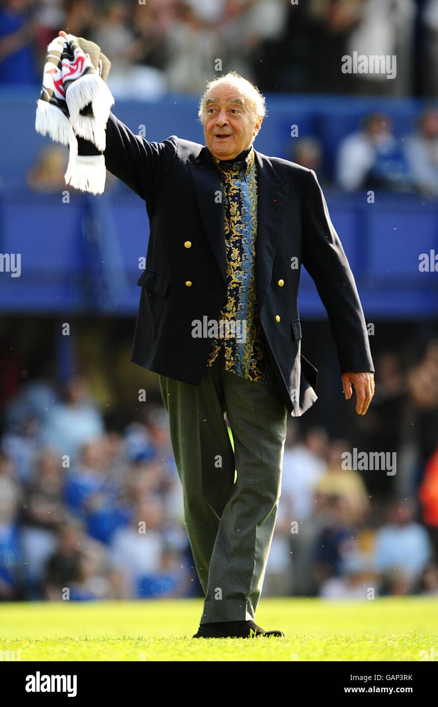 Mohamed al fayed celebrates after the final whistle hi-res stock ...