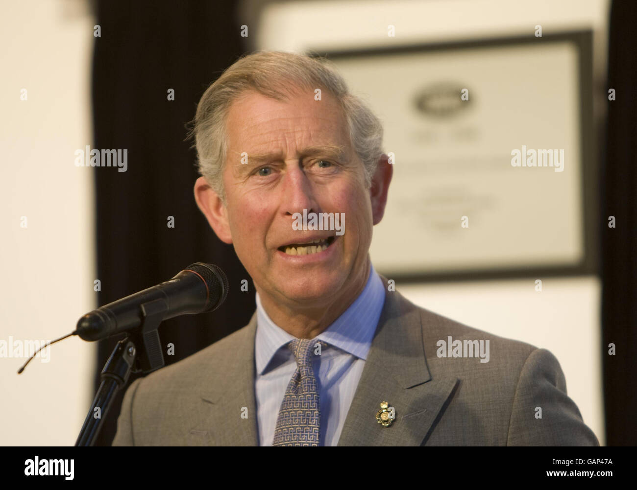 The Prince of Wales, during a visit to celebrate the 60th anniversary ...
