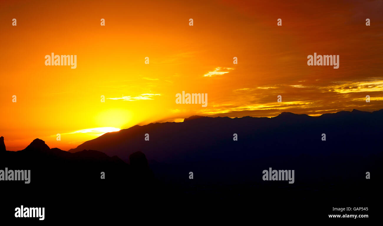 the blurred sun falling down arabian mountain in oman Stock Photo - Alamy