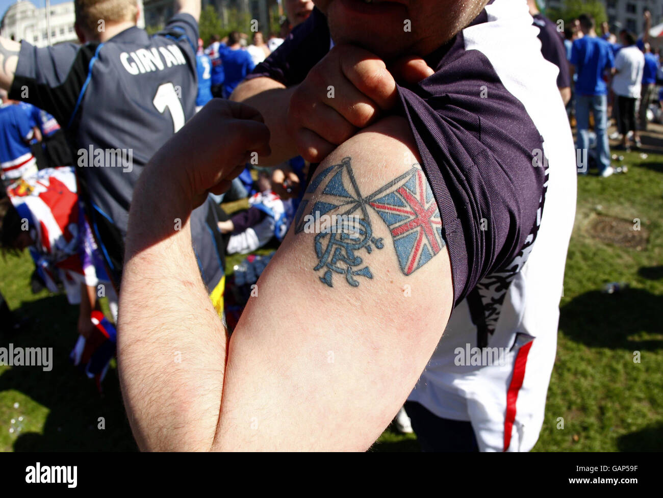 Soccer rangers fans crop image tattoo supporter england mangpb hi-res ...