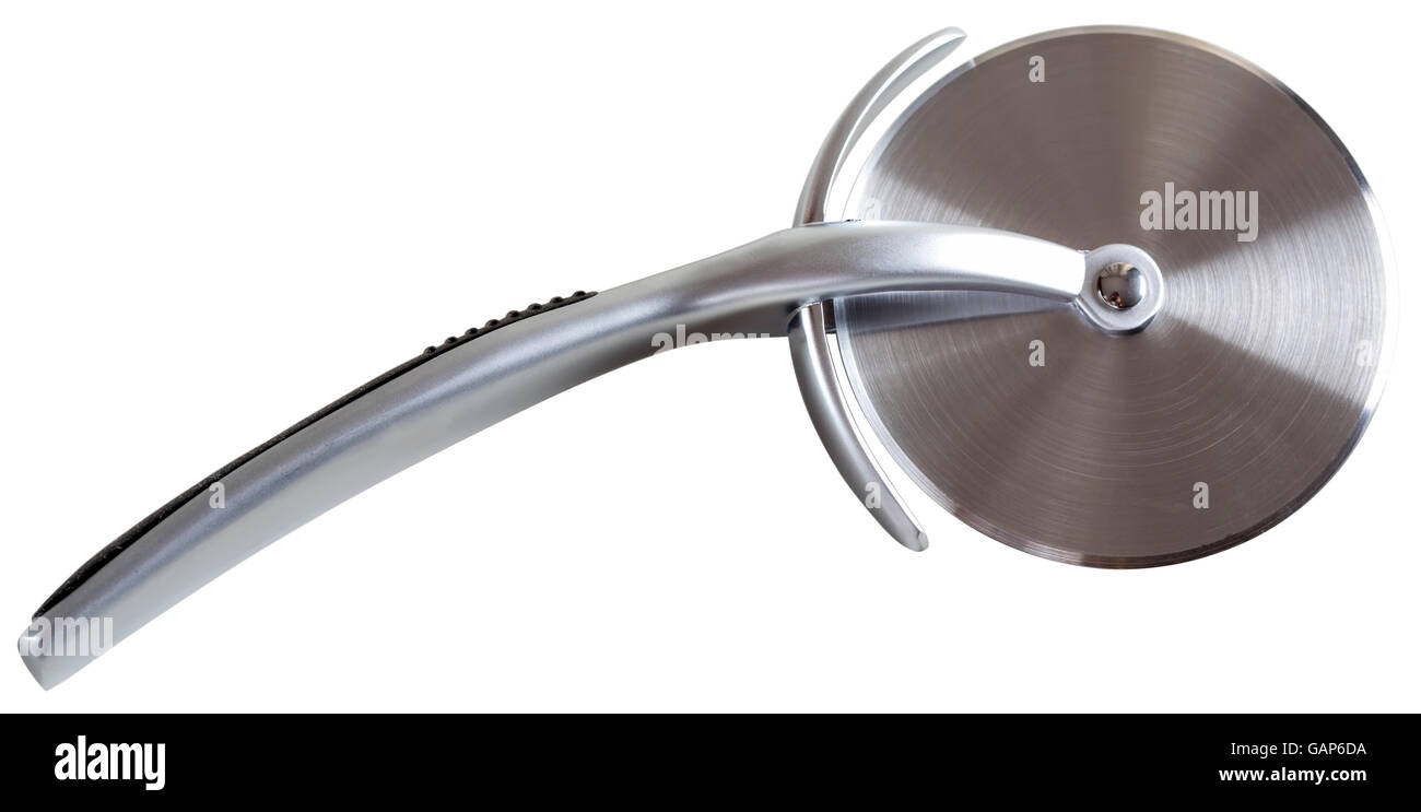 Pizza cutter isolated on white background with clipping path included ...