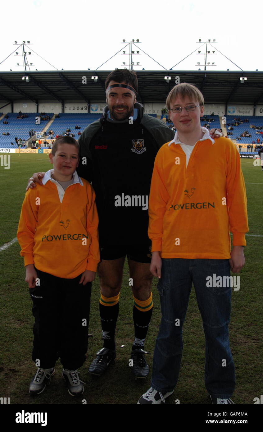 Northampton mascots adam richards r and jack chennell l hi-res stock ...