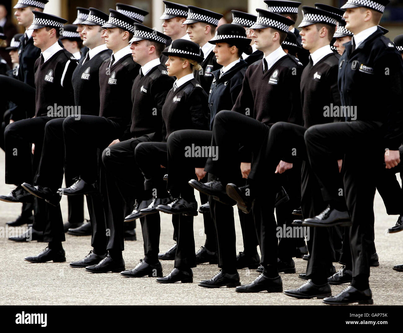 Some new recruits during their passing out parade at Tulliallan police ...