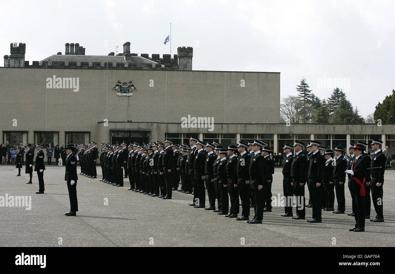 Some new recruits during their passing out parade at Tulliallan police ...