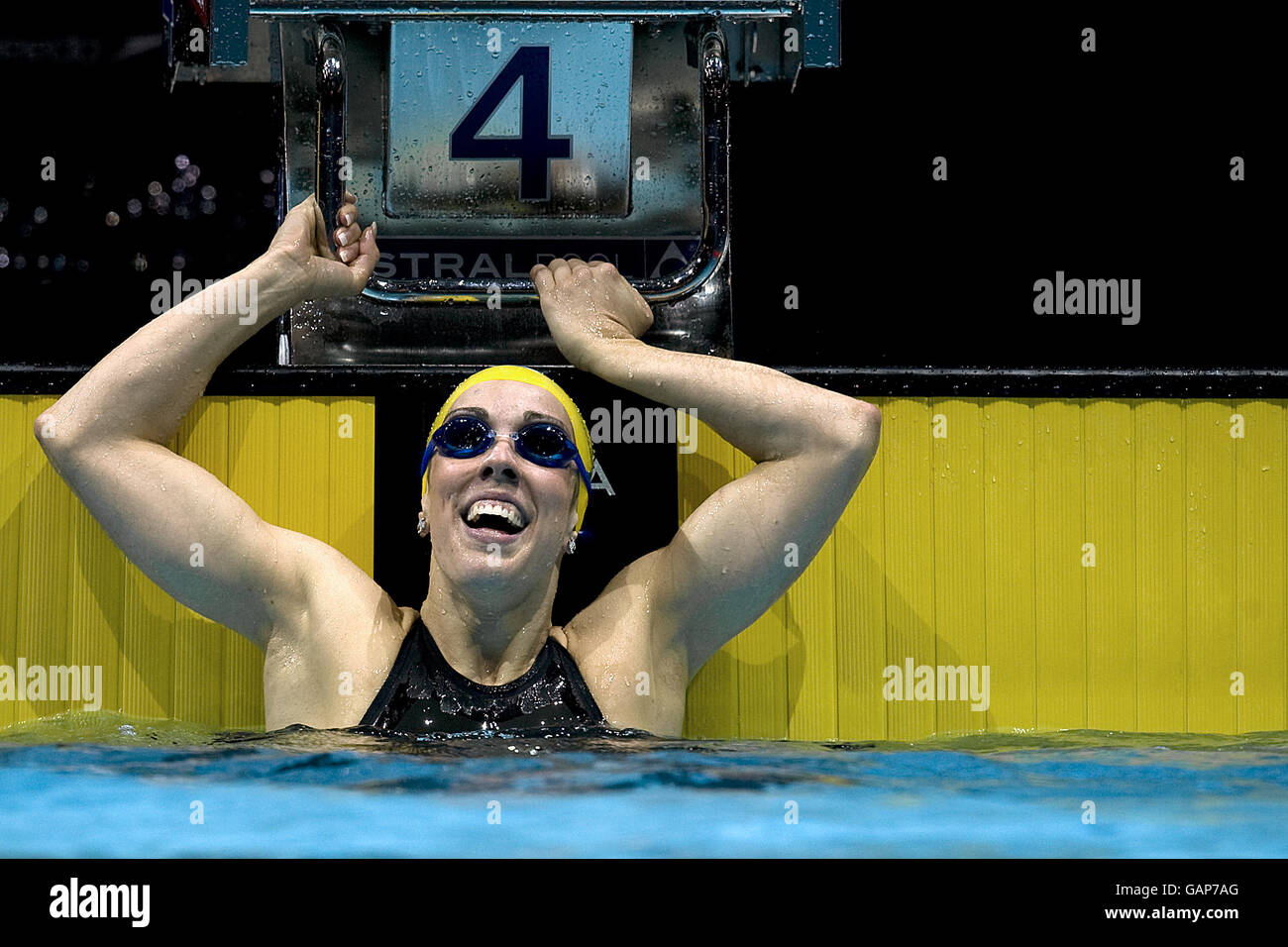 Austalia's Felicity Galvez celebrates after winning the Women's 100m ...