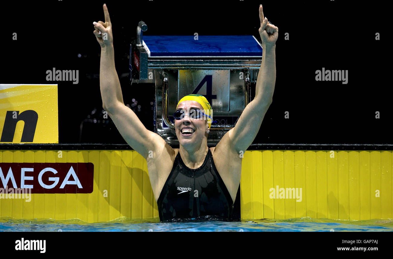 Austalia's Felicity Galvez celebrates after winning the Women's 100m ...