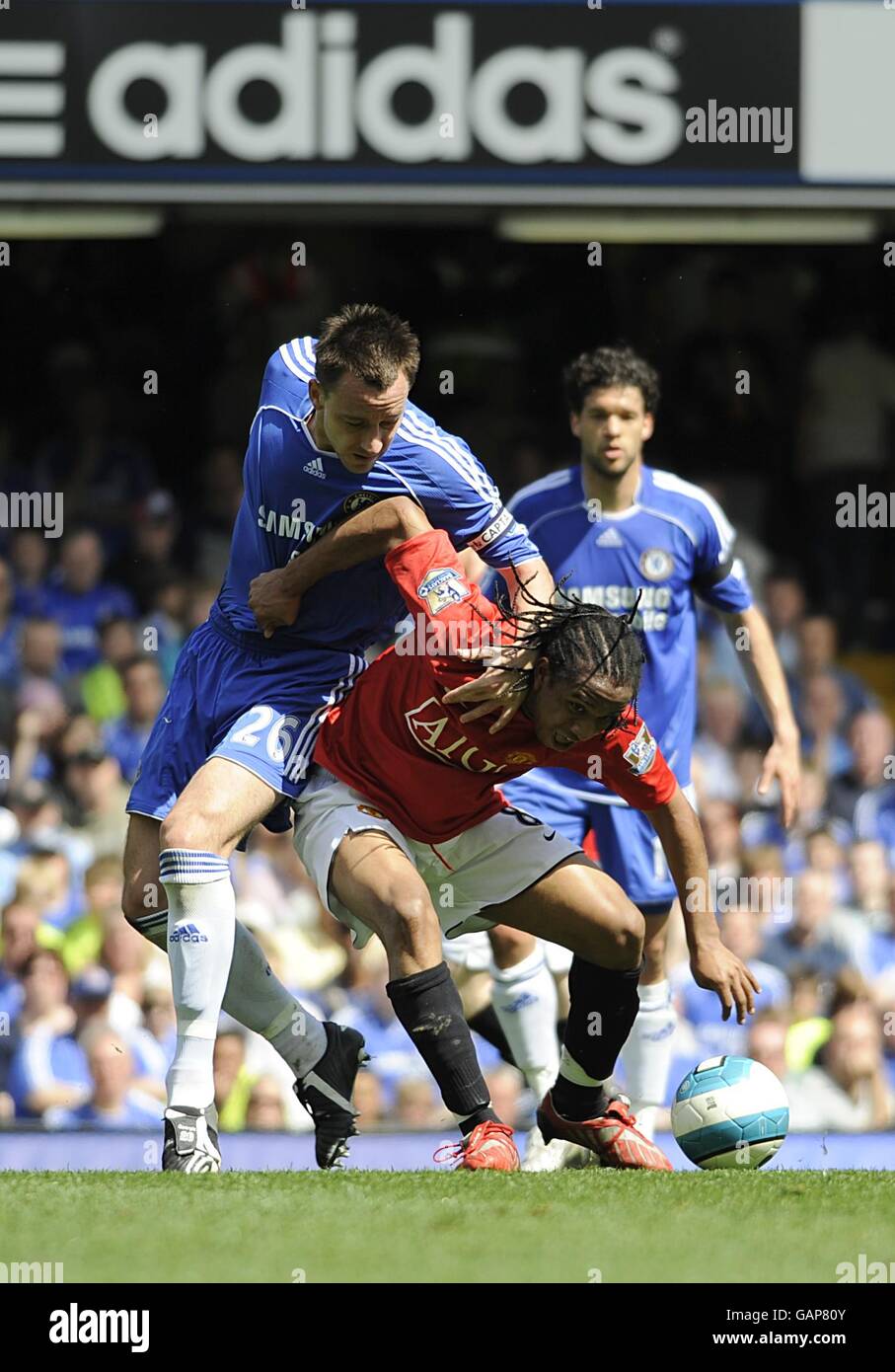 Chelsea's John Terry and Manchester United's Anderson battle for the ...