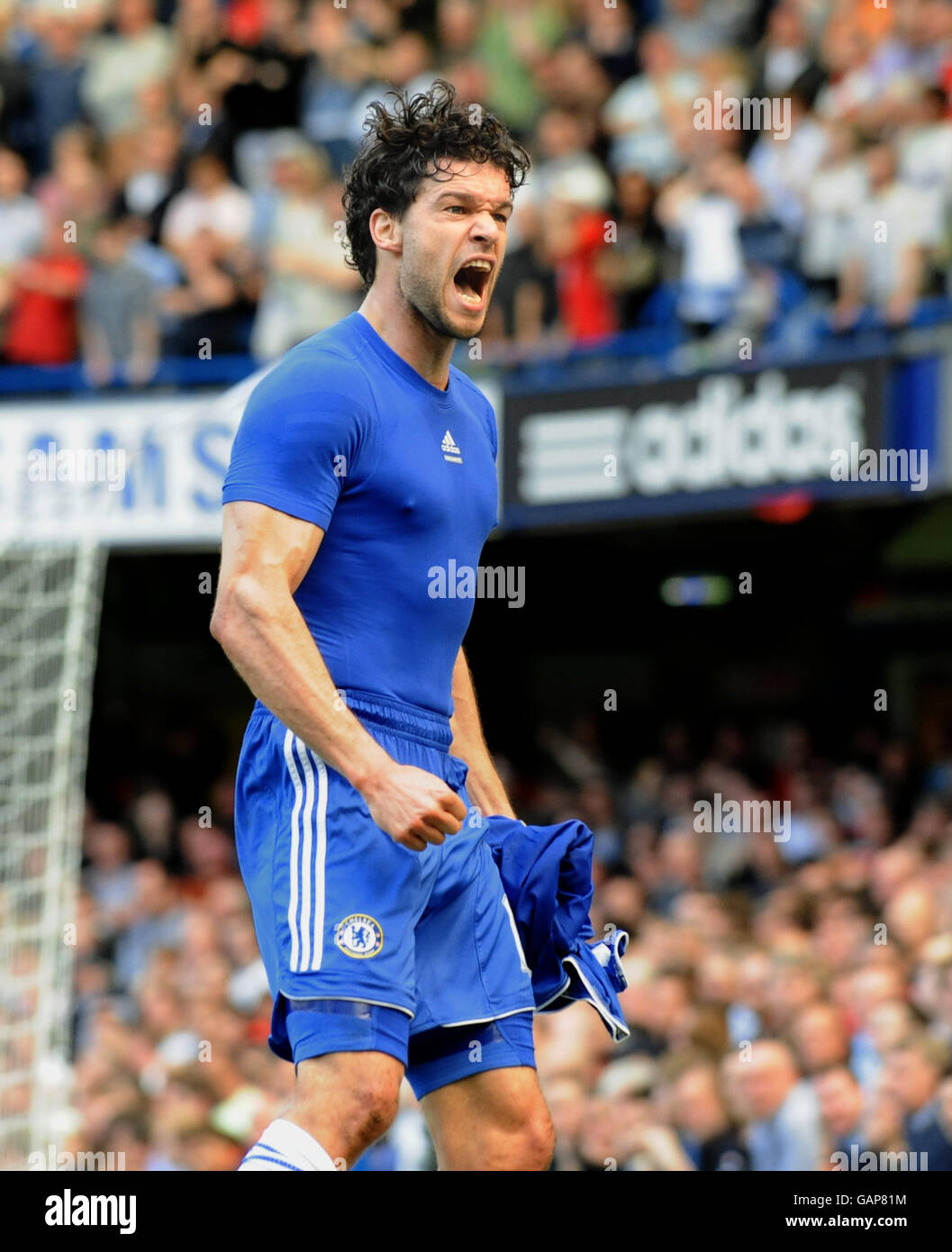 Chelsea's Michael Ballack celebrates scoring his sides first goal of ...