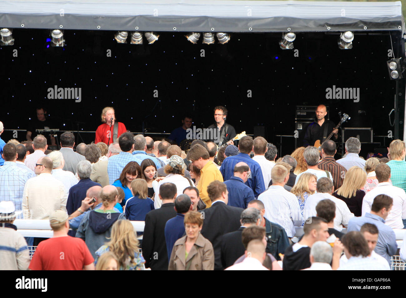 The Saw Doctors perform during a concert at the end of the Gold Cup ...