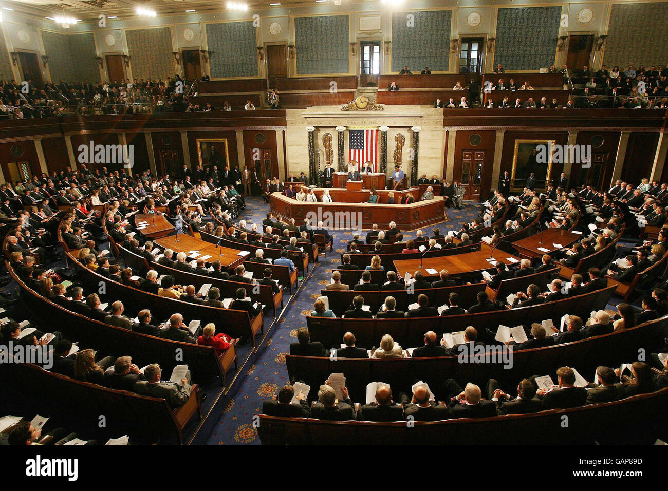 Ahern addressing US congress Stock Photo - Alamy