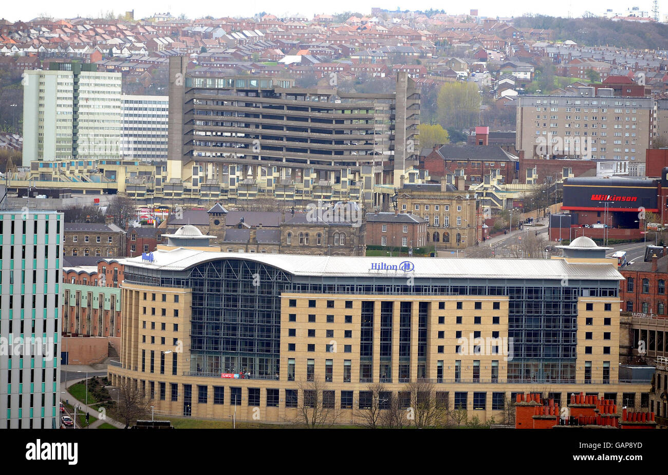 The famous trinity square carpark from the get carter film hi-res stock ...