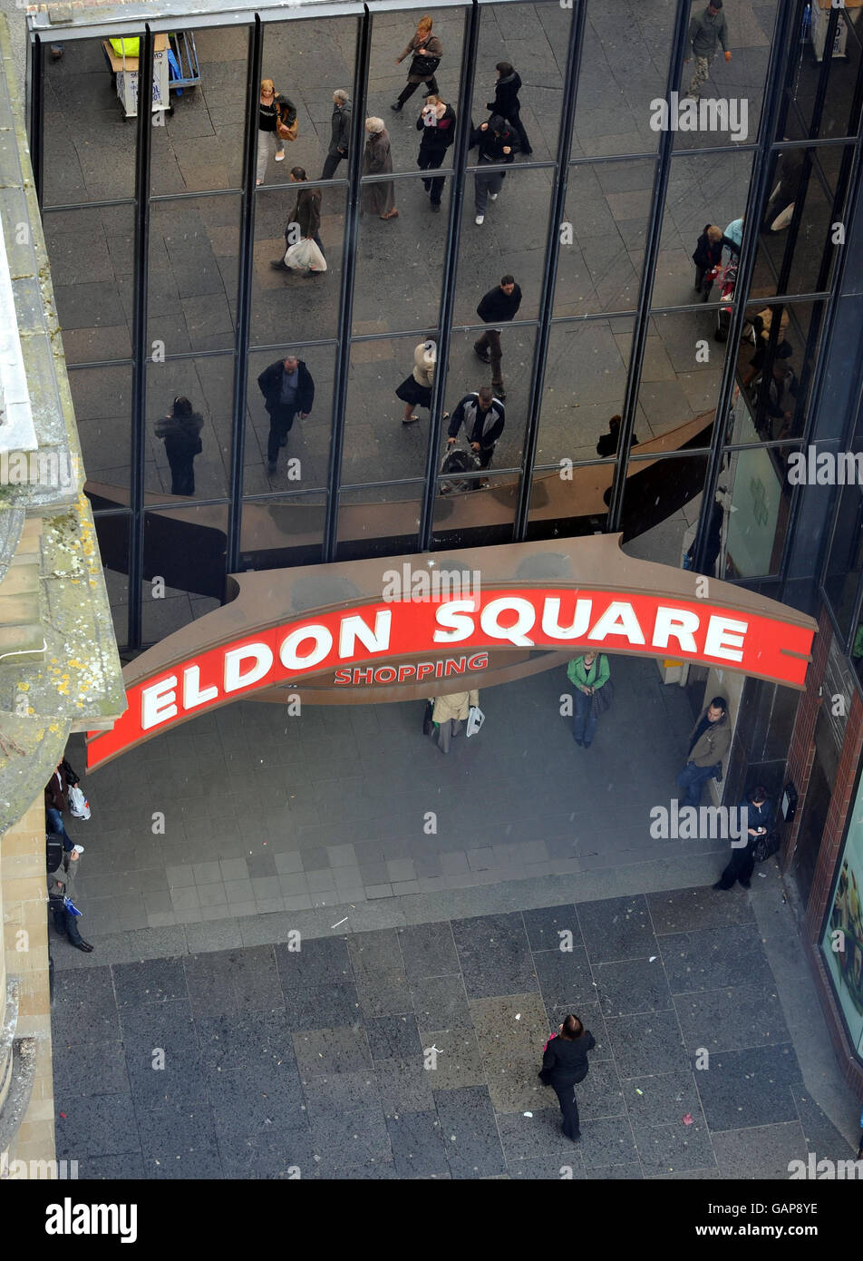 A general view of Newcastle's Eldon Square shopping centre Stock Photo ...