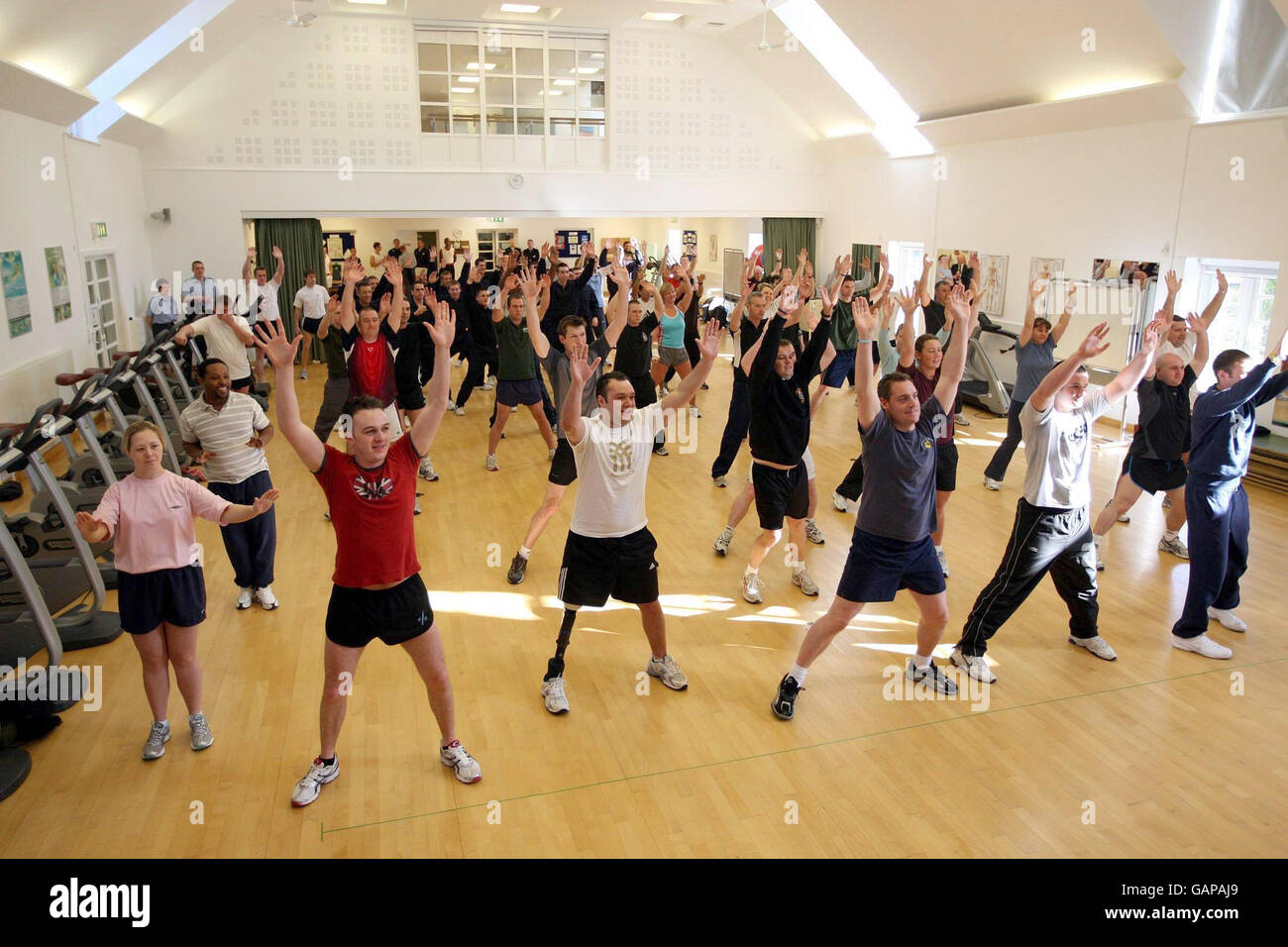 A session takes place at Headley Court rehabilitation centre in Surrey ...