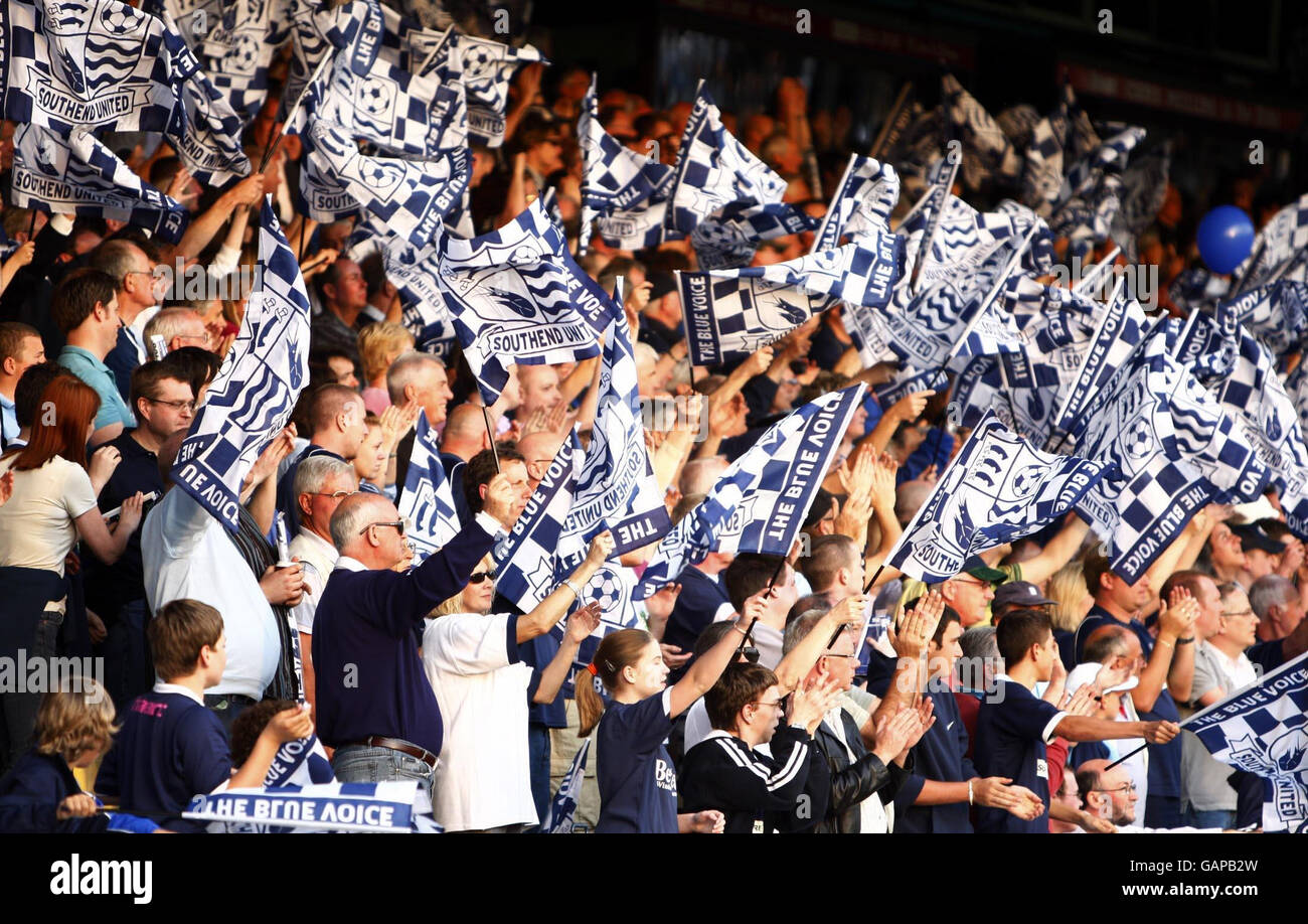 Southend fans during the Coca-Cola football League One Play Off Semi ...