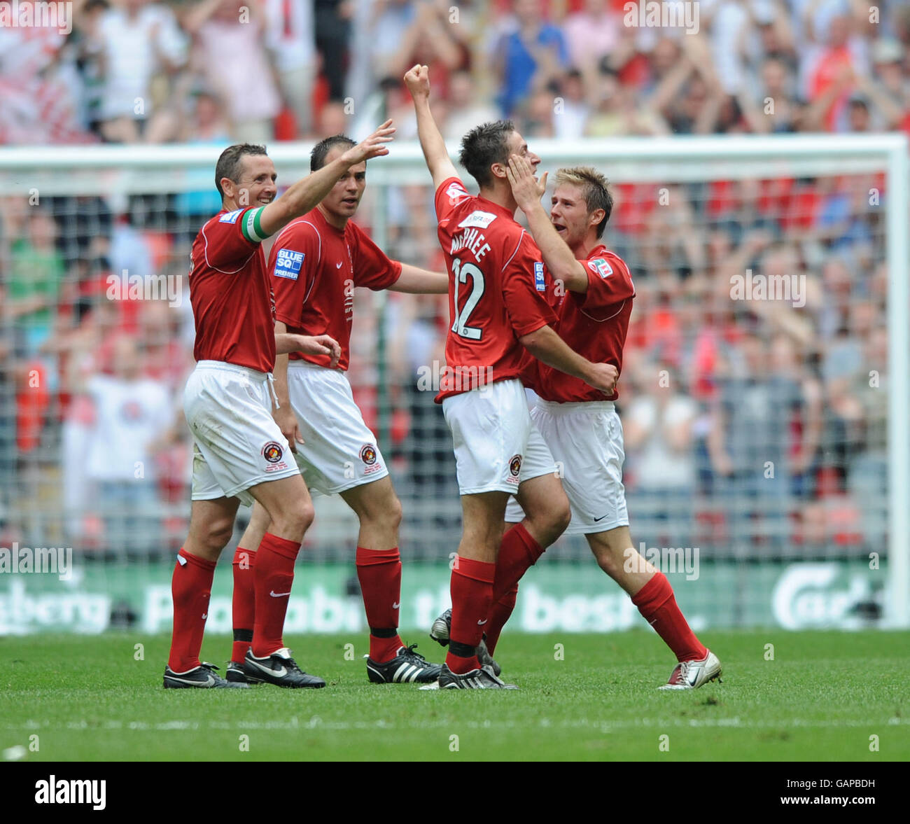 Ebbsfleet United's Chris McPhee celebrates scoring against Torquay ...