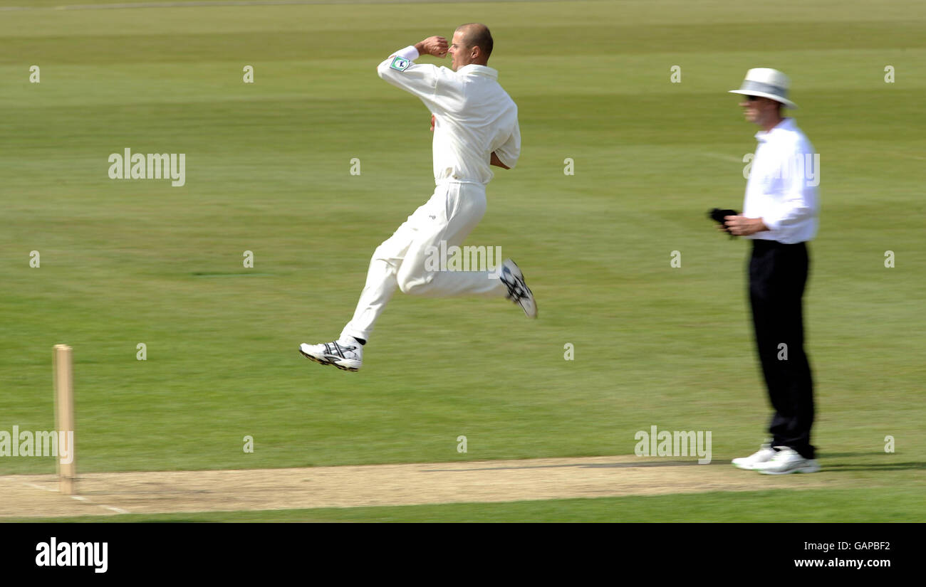 New Zealand fast bowler Chris Martin in action during the Tour match at ...