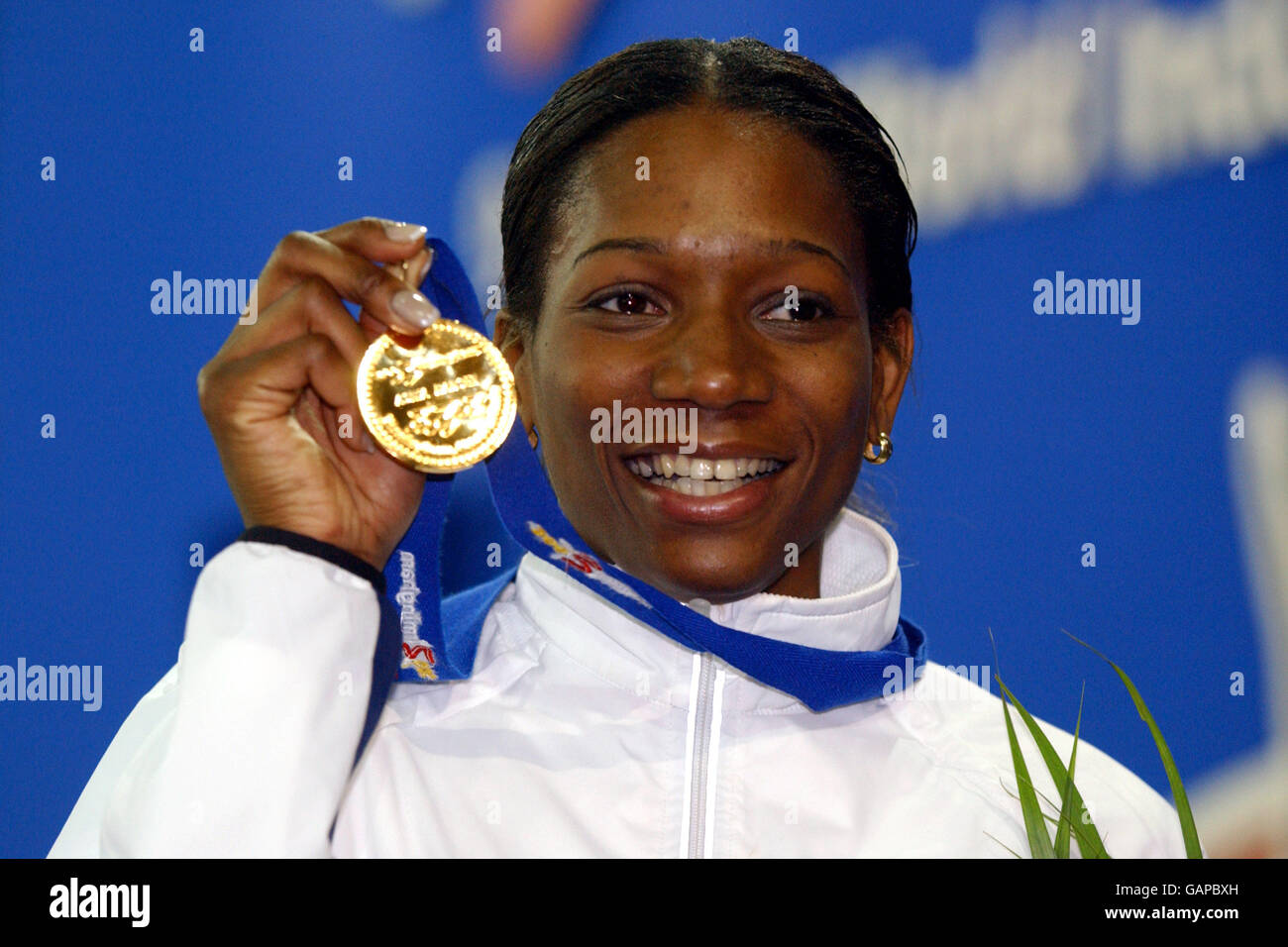 Great Britain's Ashia Hansen with her World Indoor Athletics ...