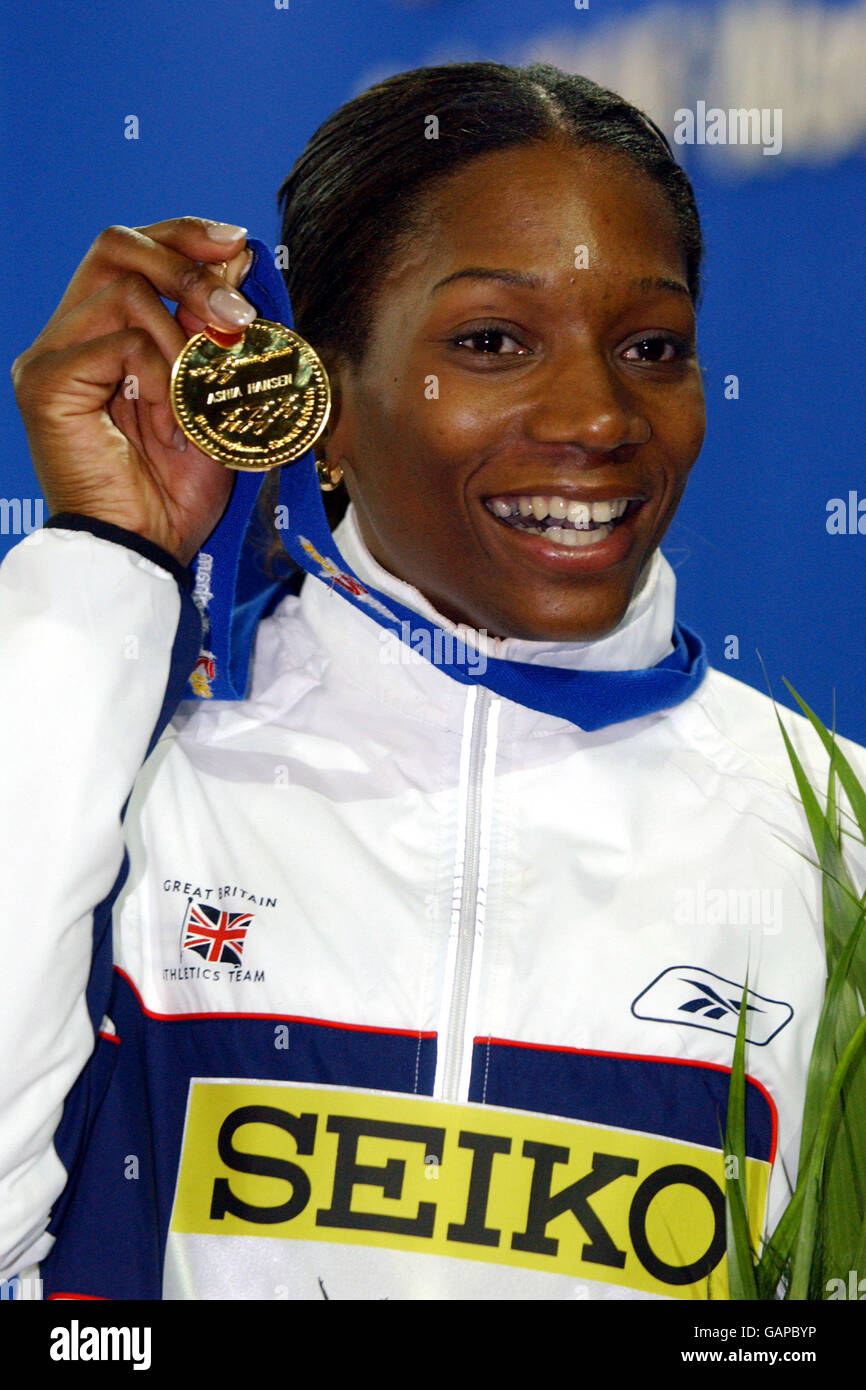 Great Britain's Ashia Hansen with her World Indoor Athletics ...
