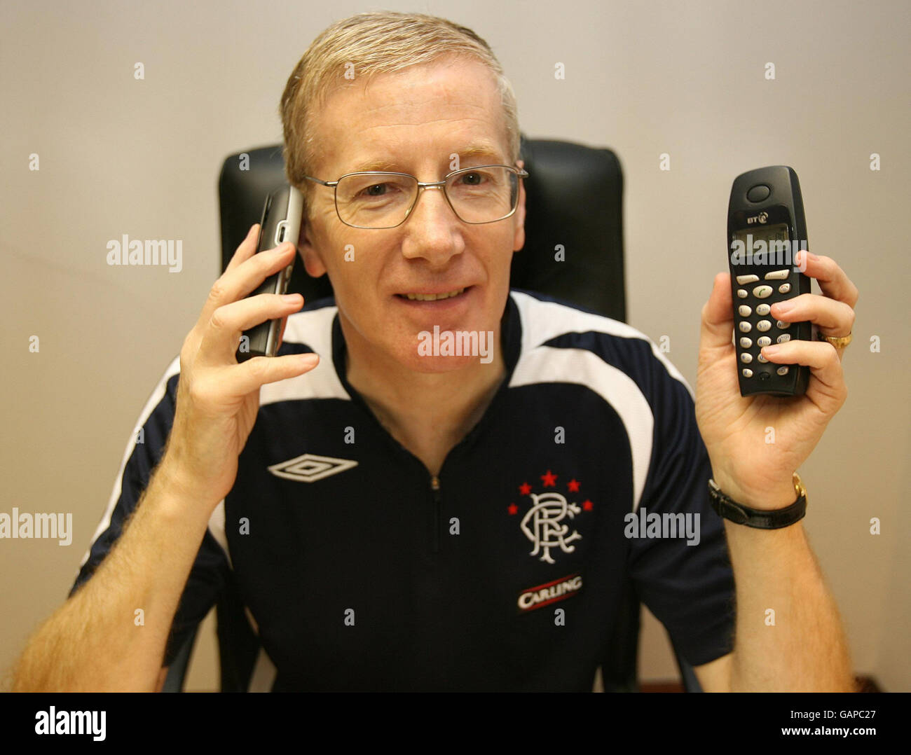 Rangers supporting DUP MPs Stock Photo - Alamy