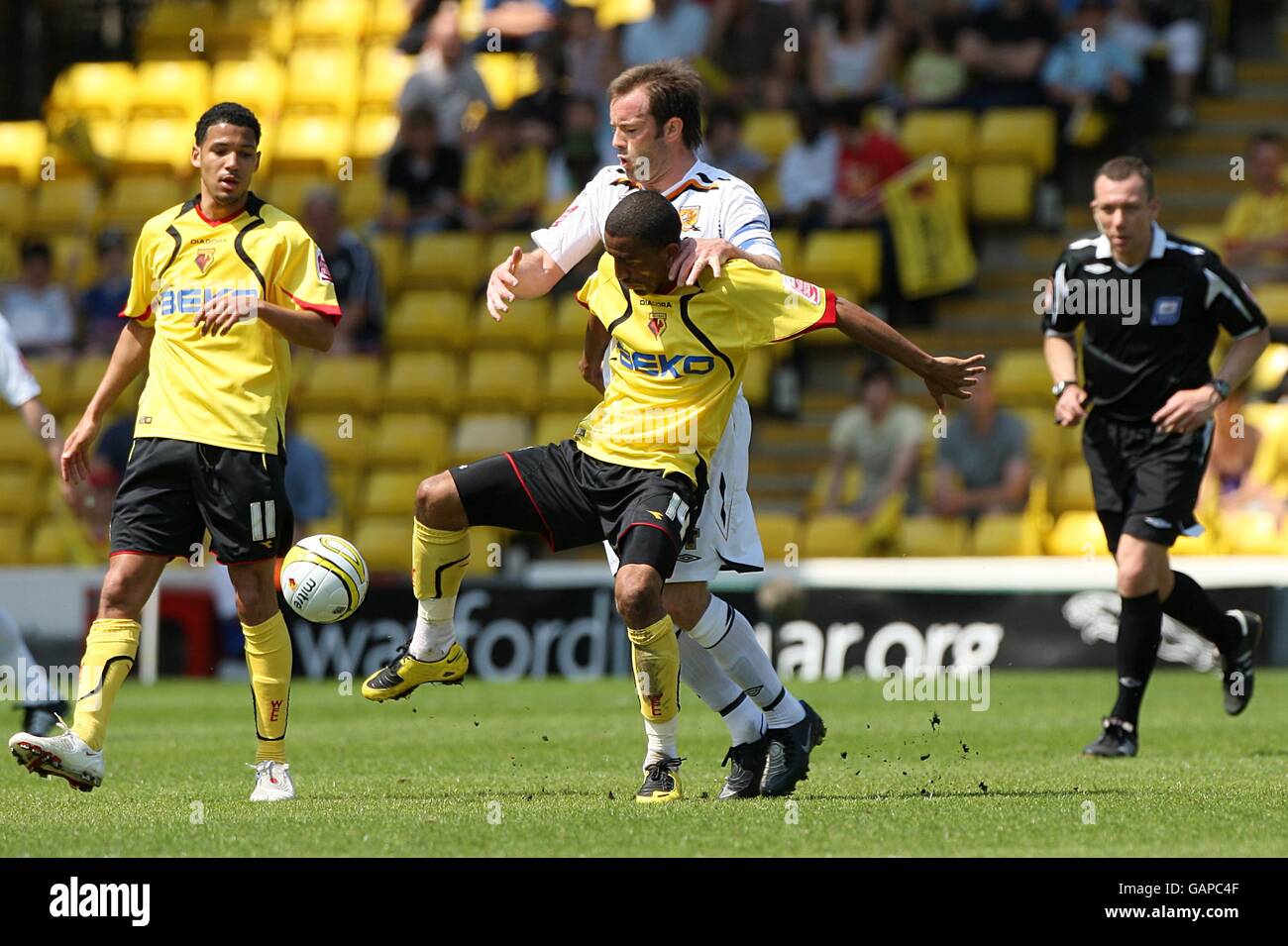 Referee kevin friend looks on r hi-res stock photography and images - Alamy