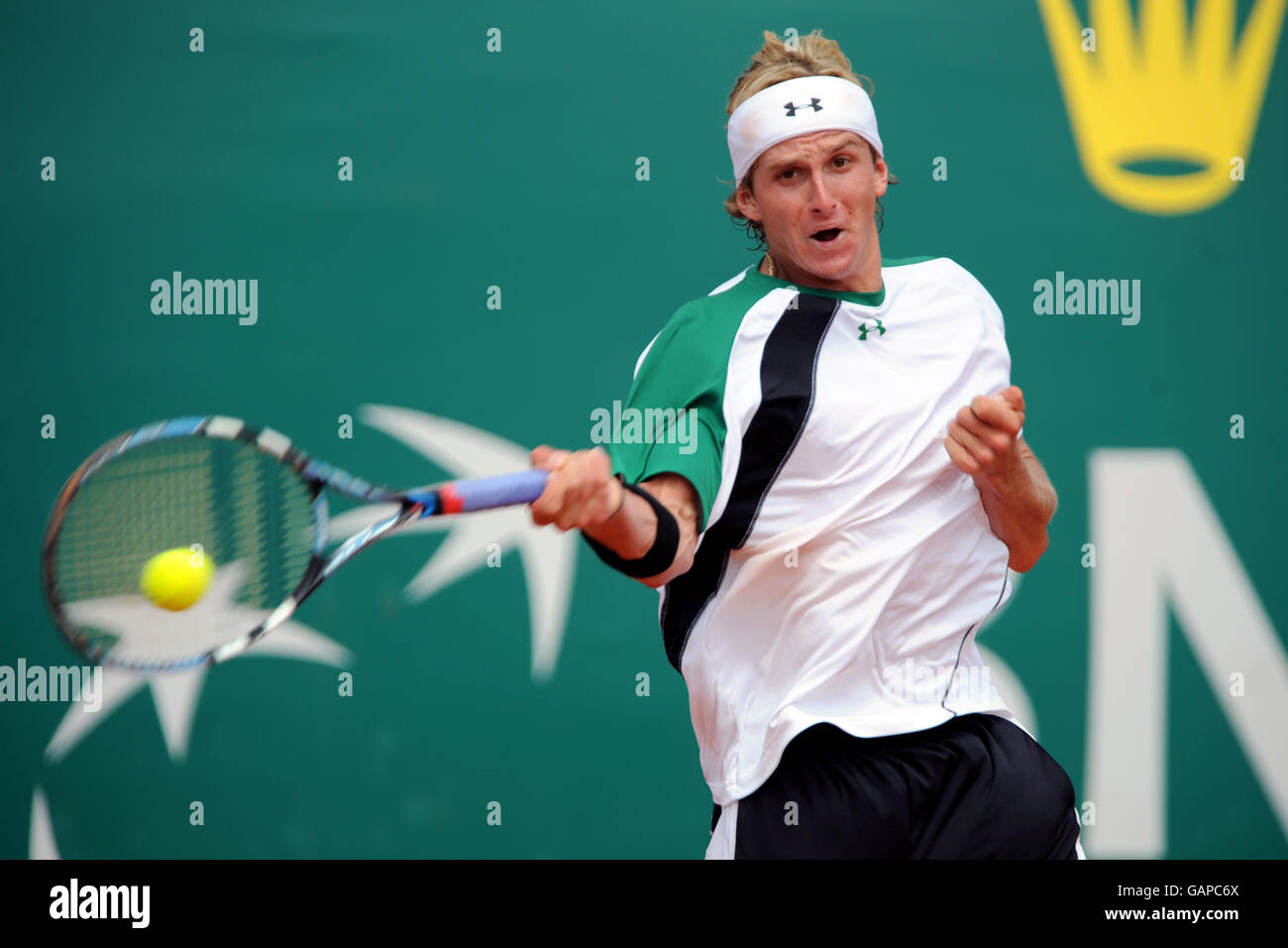 Russia's Igor Andreev in action against Russia's Nikolay Davydenko ...