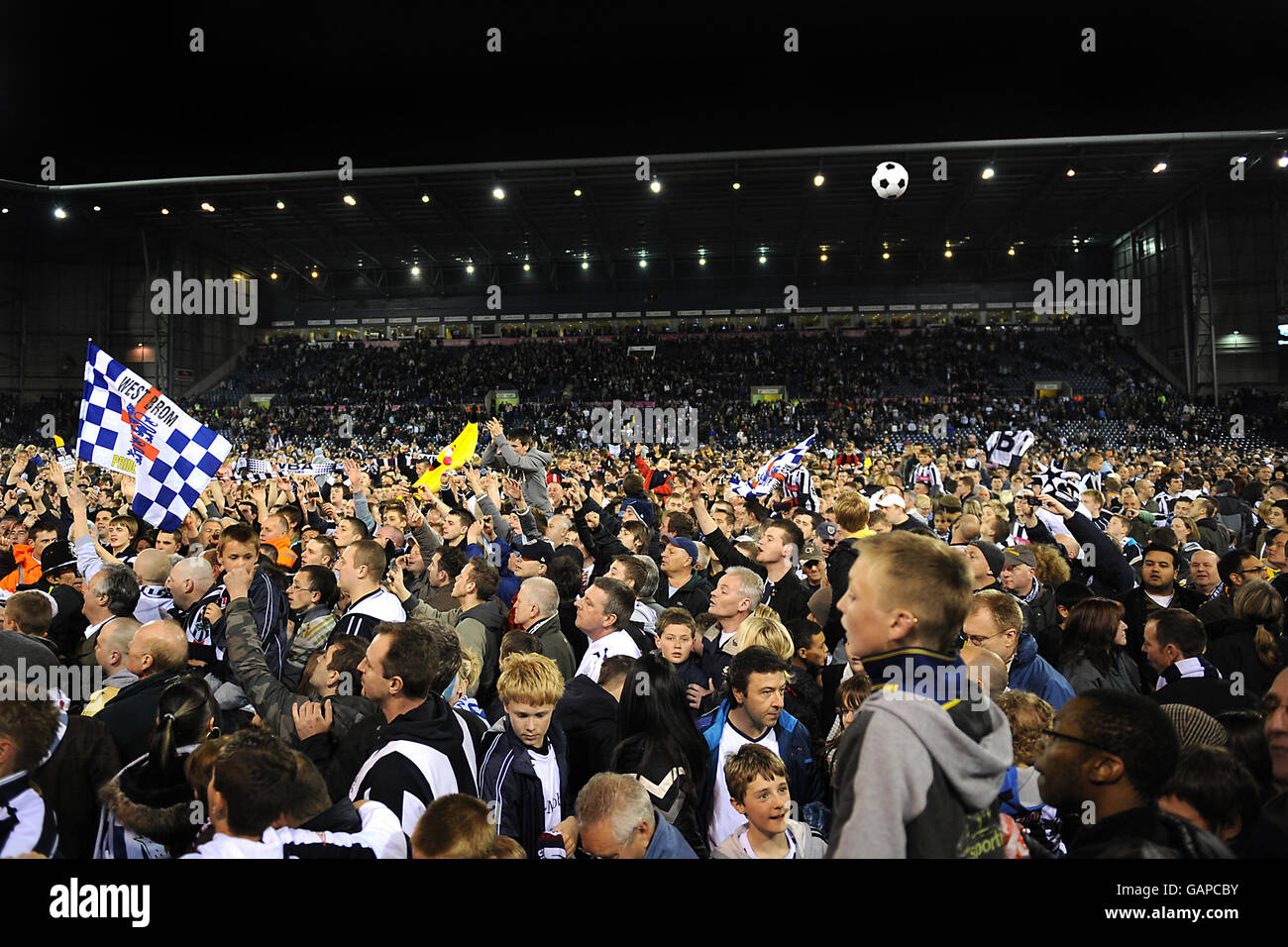 Football west brom crowd fans invasion flag ball celebration ...