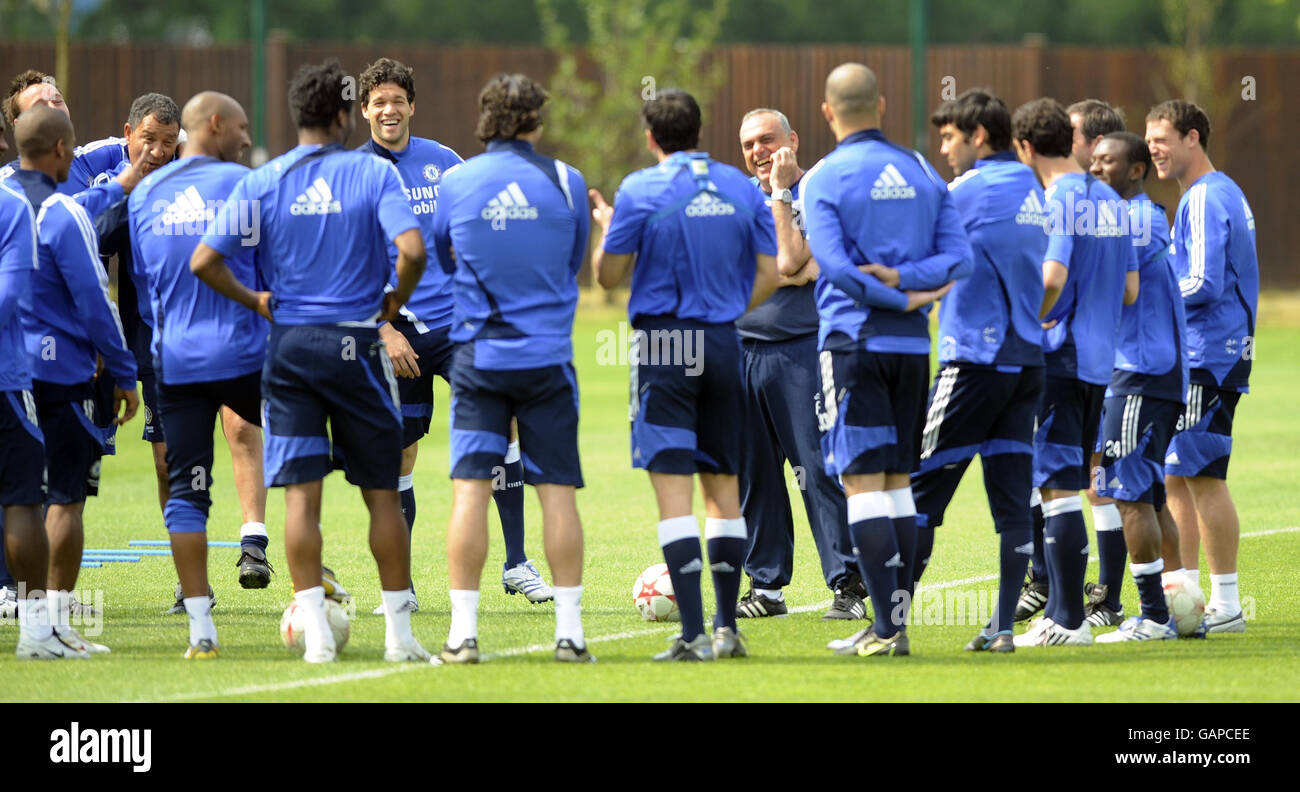 Soccer chelsea uefa champions league media day cobham hi-res stock ...