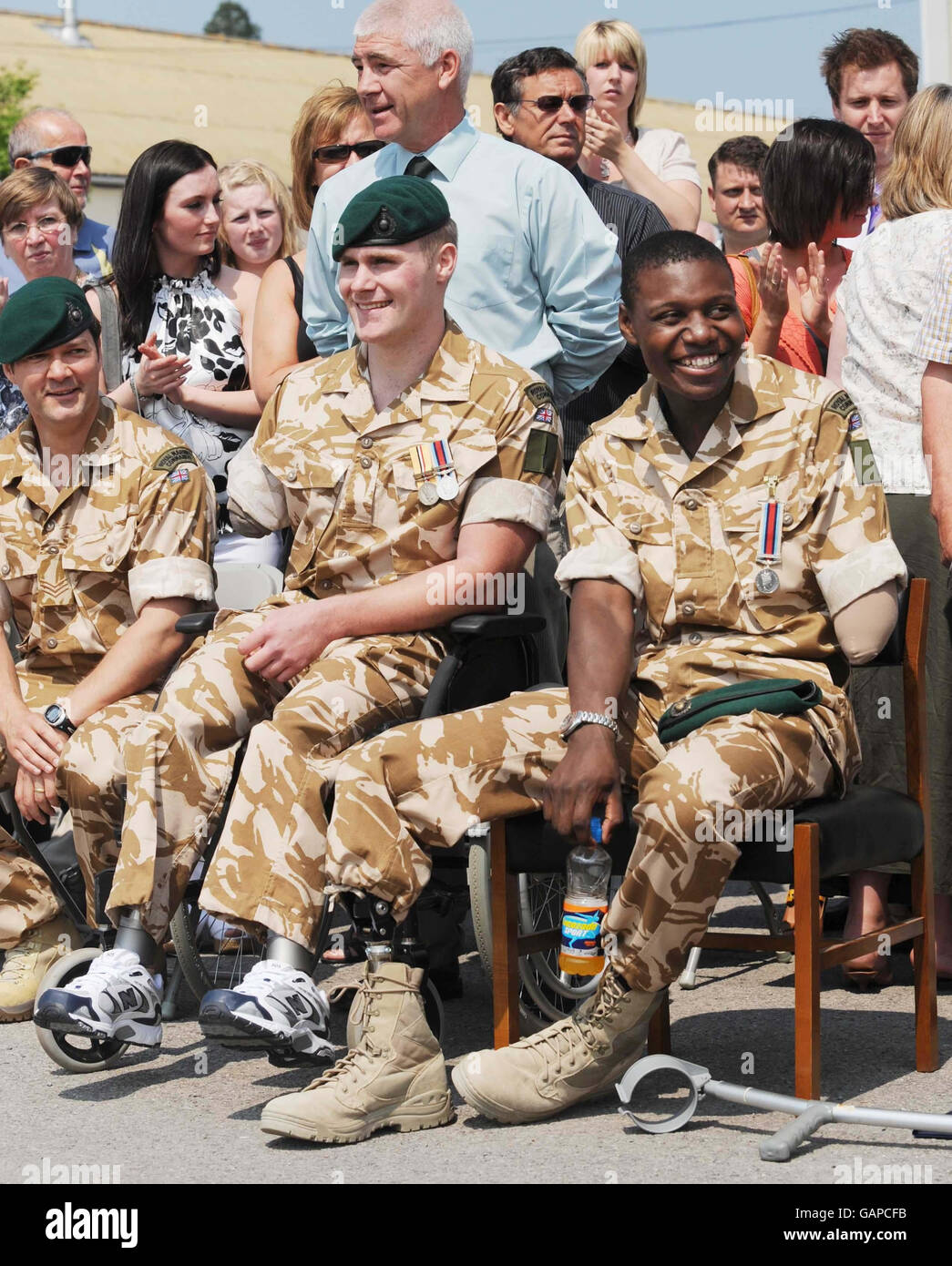 Royal Marines Mark Ormrod (Centre) and Ben McBean (Right), who both ...