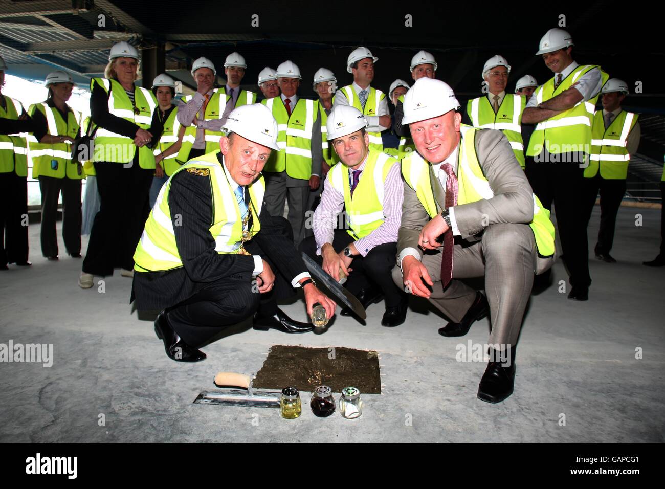 Mayor of Epsom and Ewell Alan Winkworth (L), Mark Tant of Willmott ...