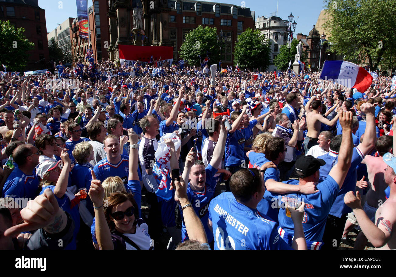 Soccer - UEFA Cup Final - Rangers Fans In Manchester For UEFA Cup Final ...