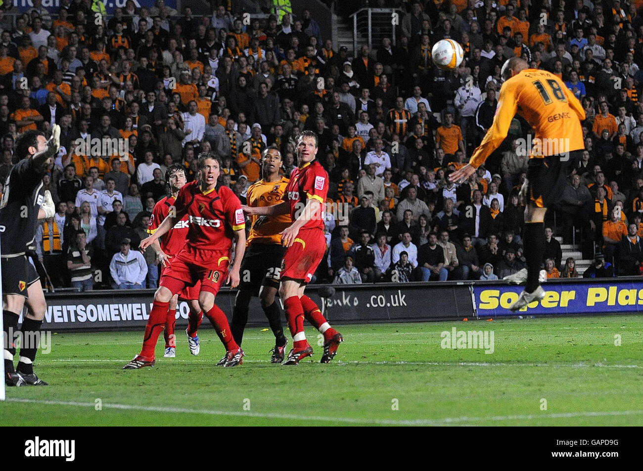 Hull City's Caleb Folan scores his sides second goal during the Coca ...