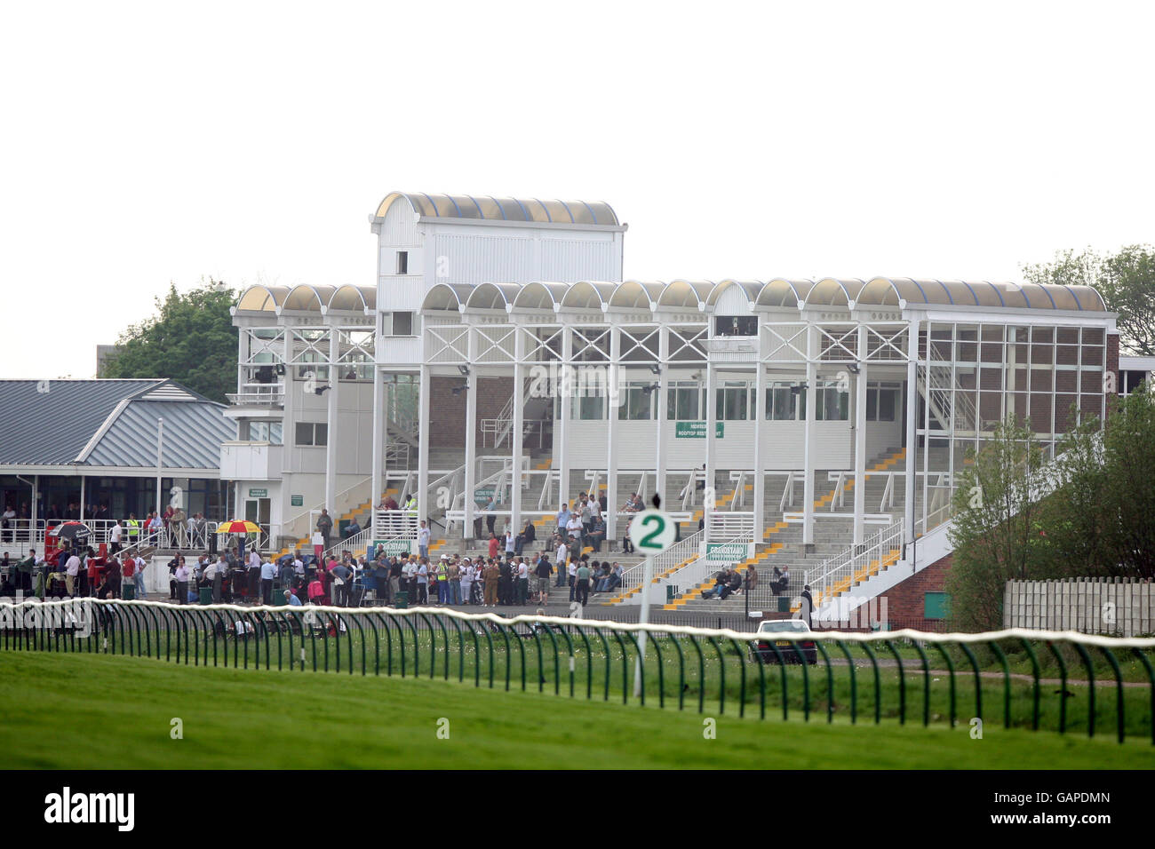 Horse Racing - Nottingham Racecourse. General view of the grandstand ...
