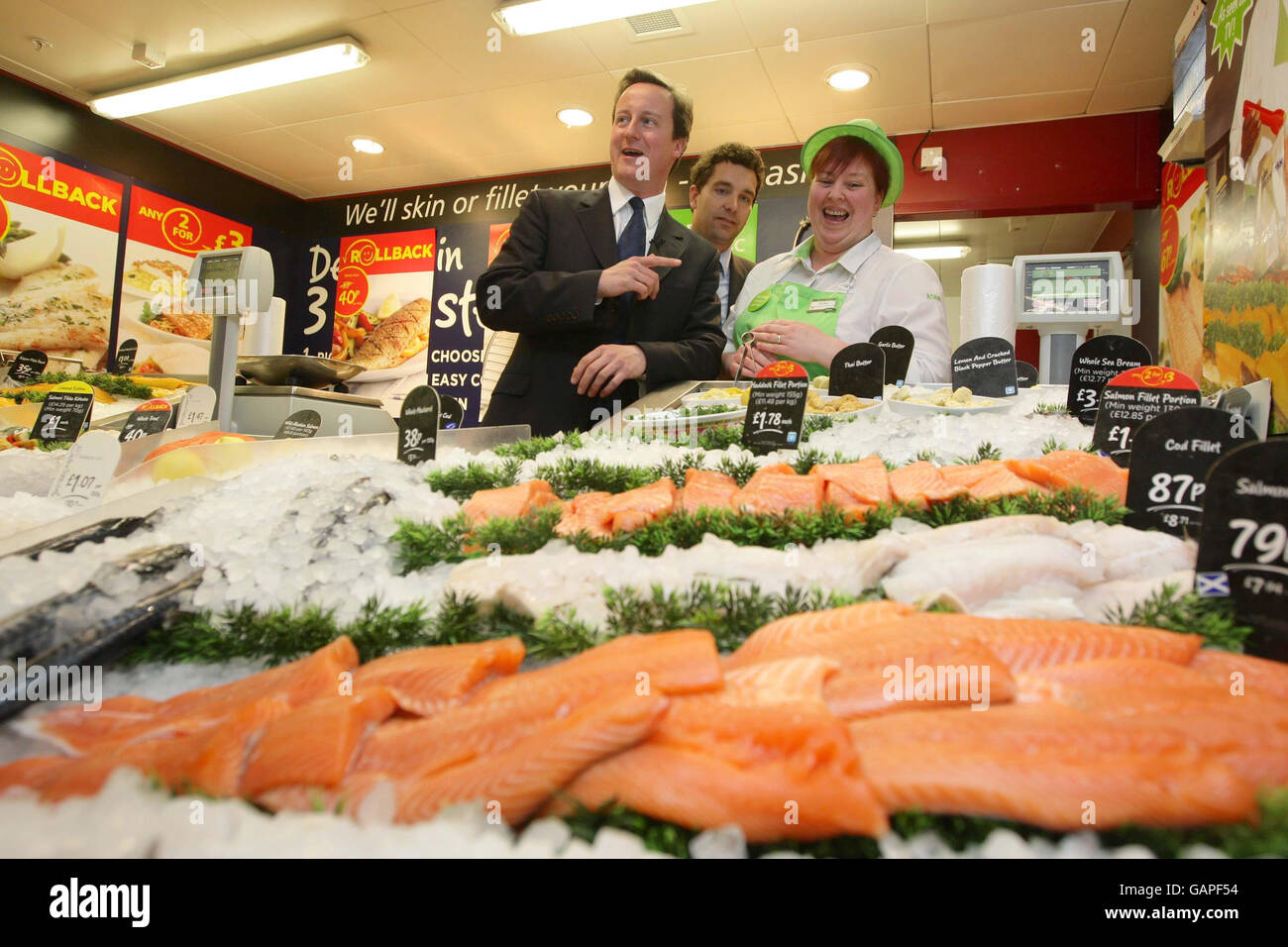 Conservative Party candidate Edward Timpson (centre) and party leader ...