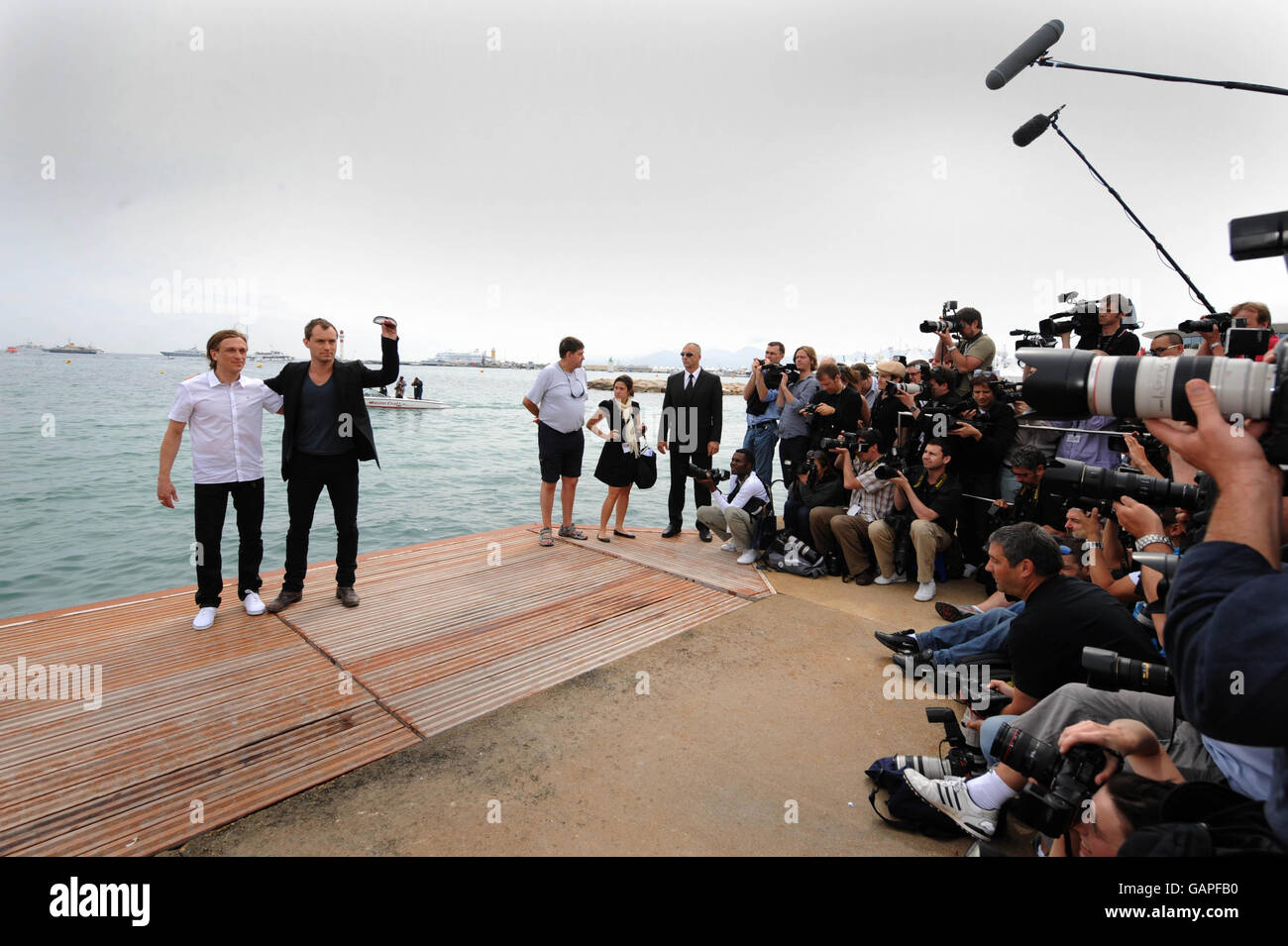 Director Jeremy Gilley and actor Jude Law during a photocall for the ...