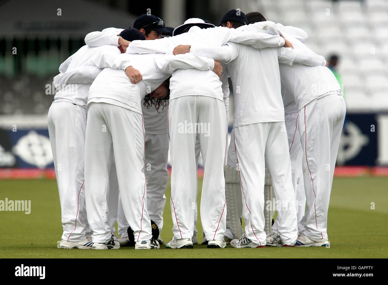 Cricket team group team talk discussion full length hi-res stock ...