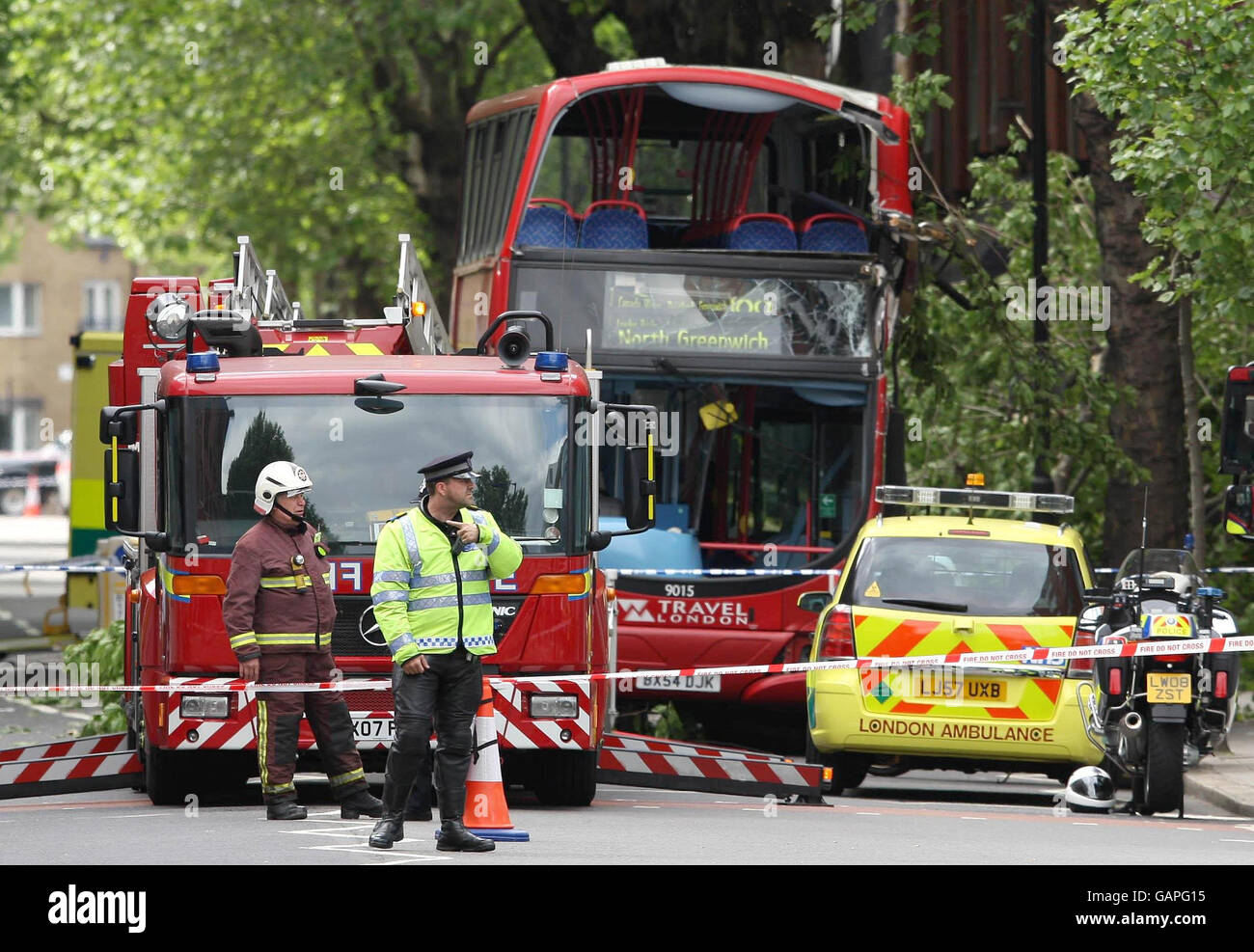 London Bus Crash Stock Photo - Alamy