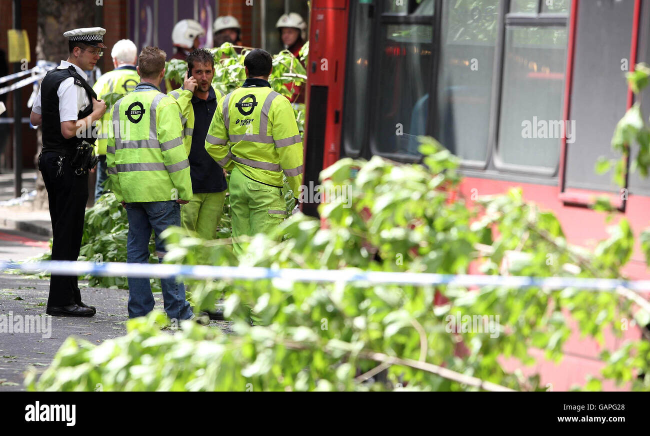 London Bus Crash Stock Photo - Alamy