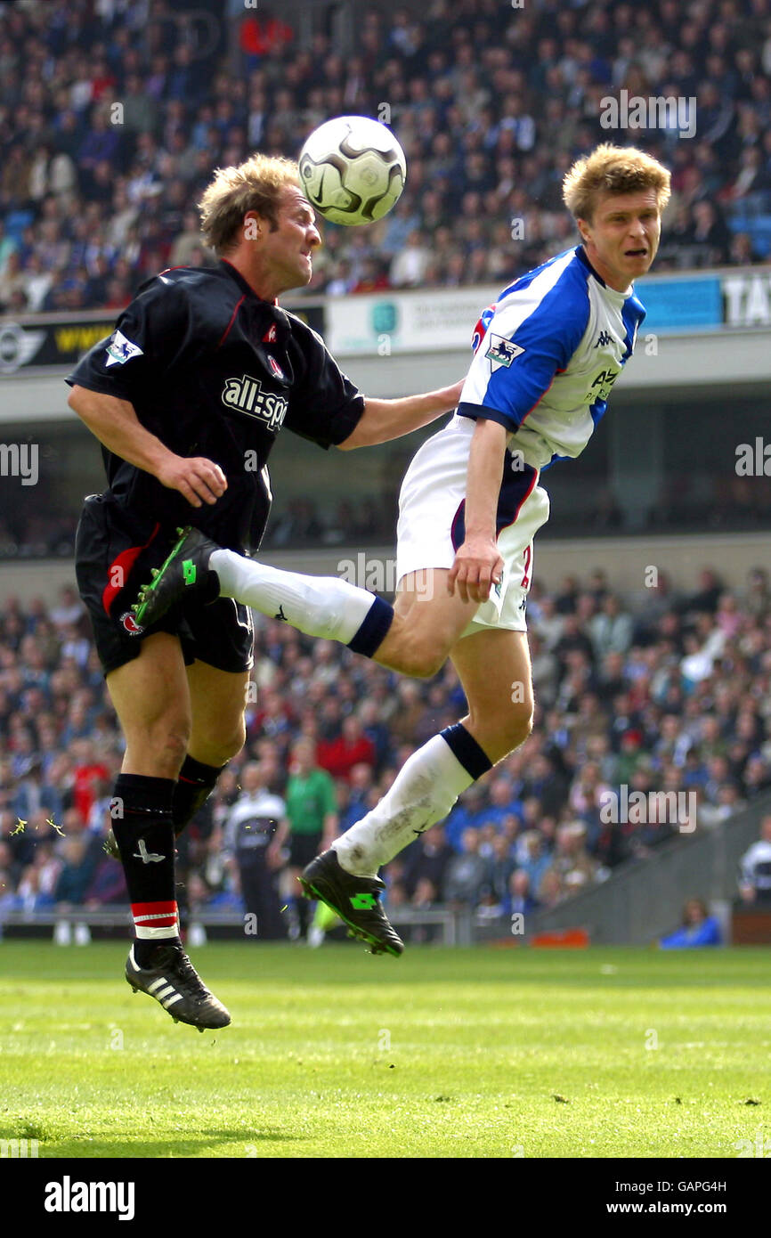 Blackburn Rovers' Vratislav Gresko and Charlton Athletic's John Robinson Stock Photo - Alamy