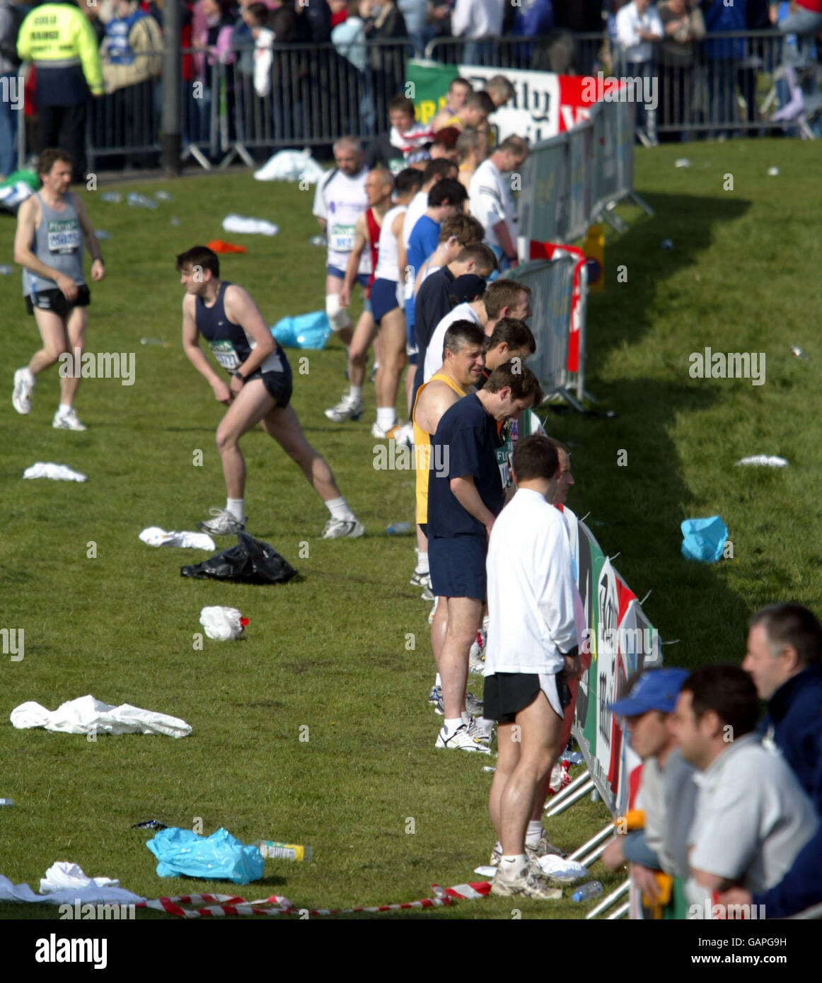 With all the excitment competitors go for a quick toilet break at the ...
